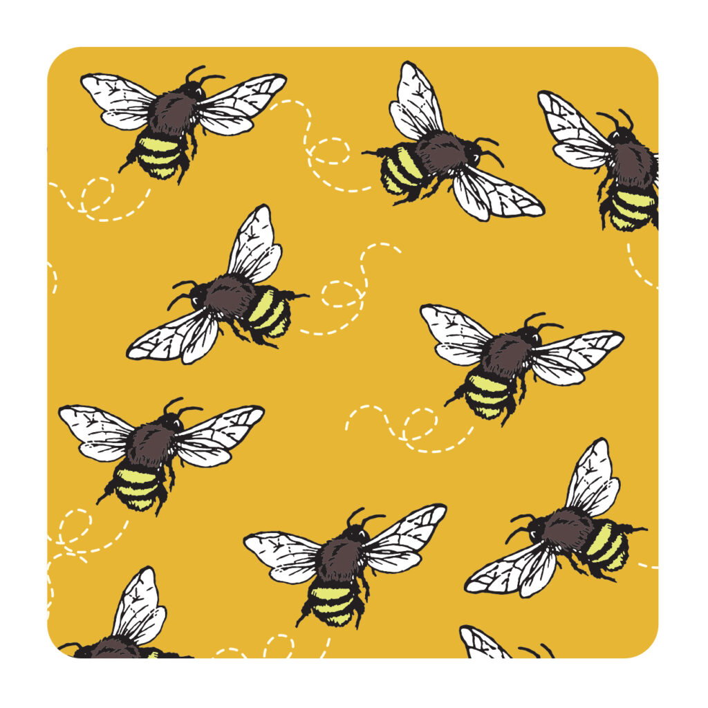 Bees - Coaster (pack size = x 6) - Smiling Faces Trade