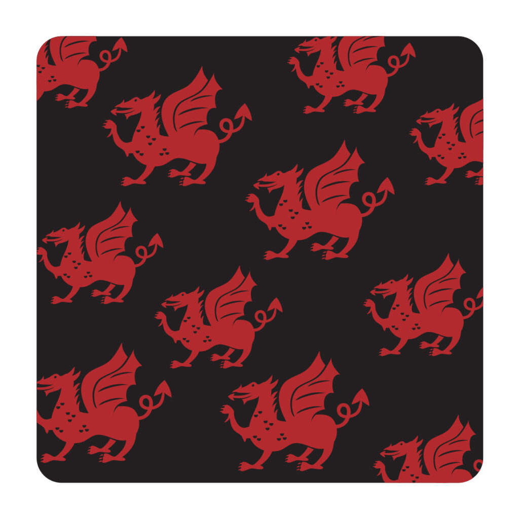 Welsh Dragons - Coaster (pack size = x 6) - Smiling Faces Trade