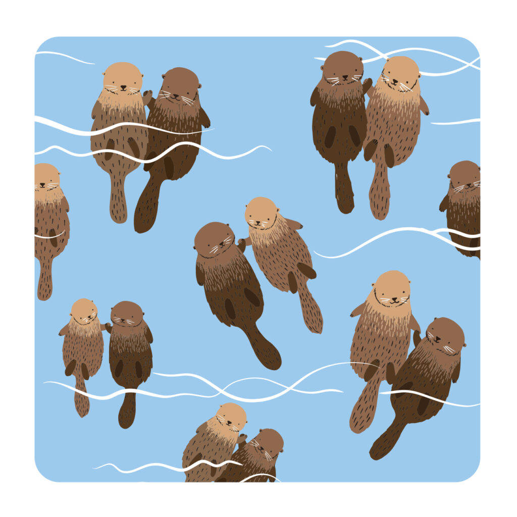 Otters - Coaster (pack size = x 6) - Smiling Faces Trade